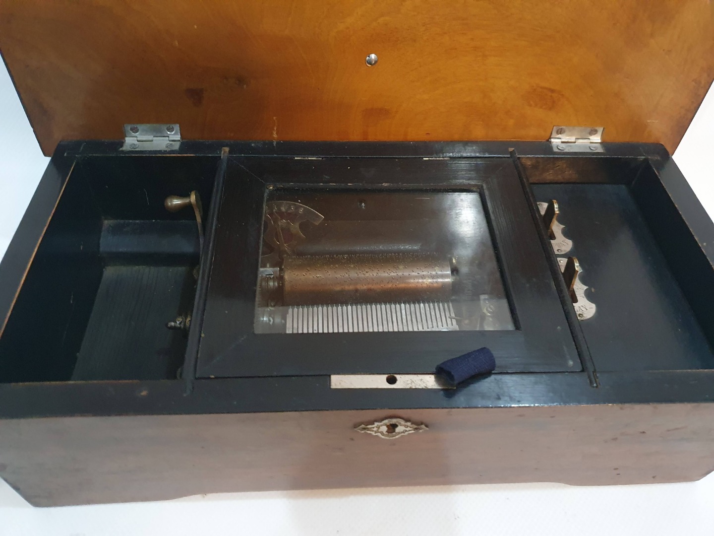 Caja Musical Antigua Music Box A Cilindro Año 1870 C 31810 - Fonógrafos ...